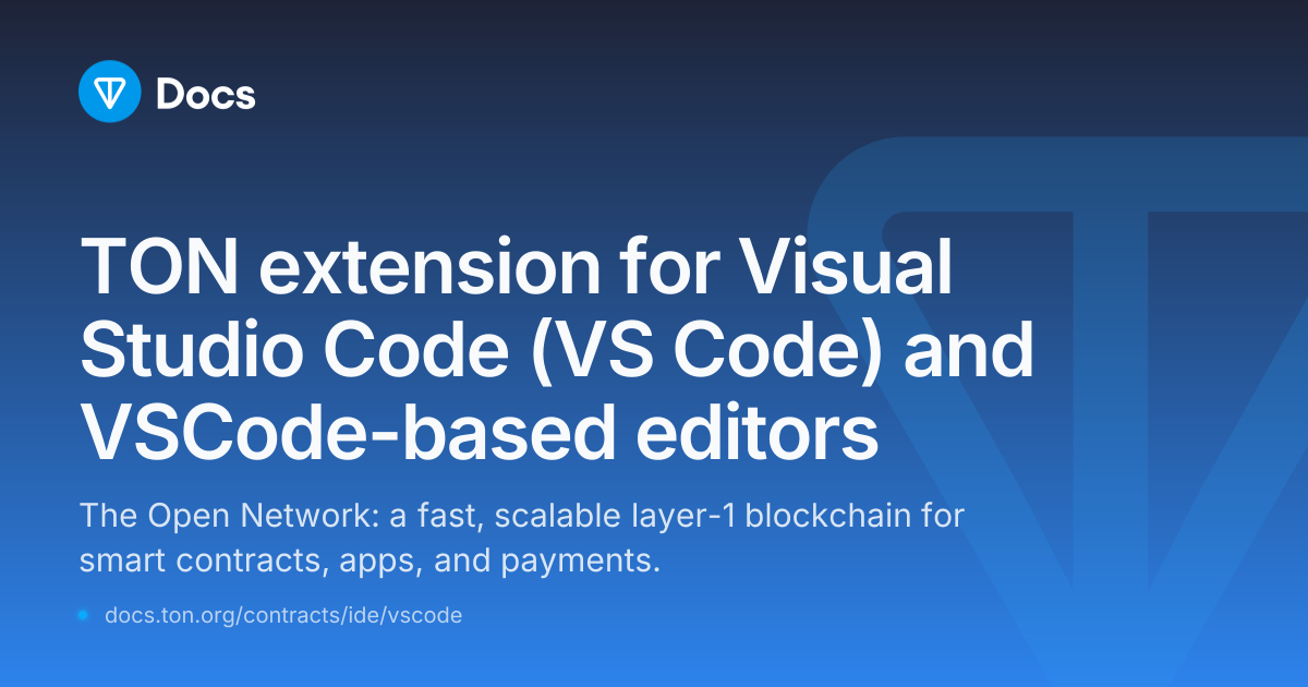 TON extension for Visual Studio Code (VS Code) and VSCode-based editors